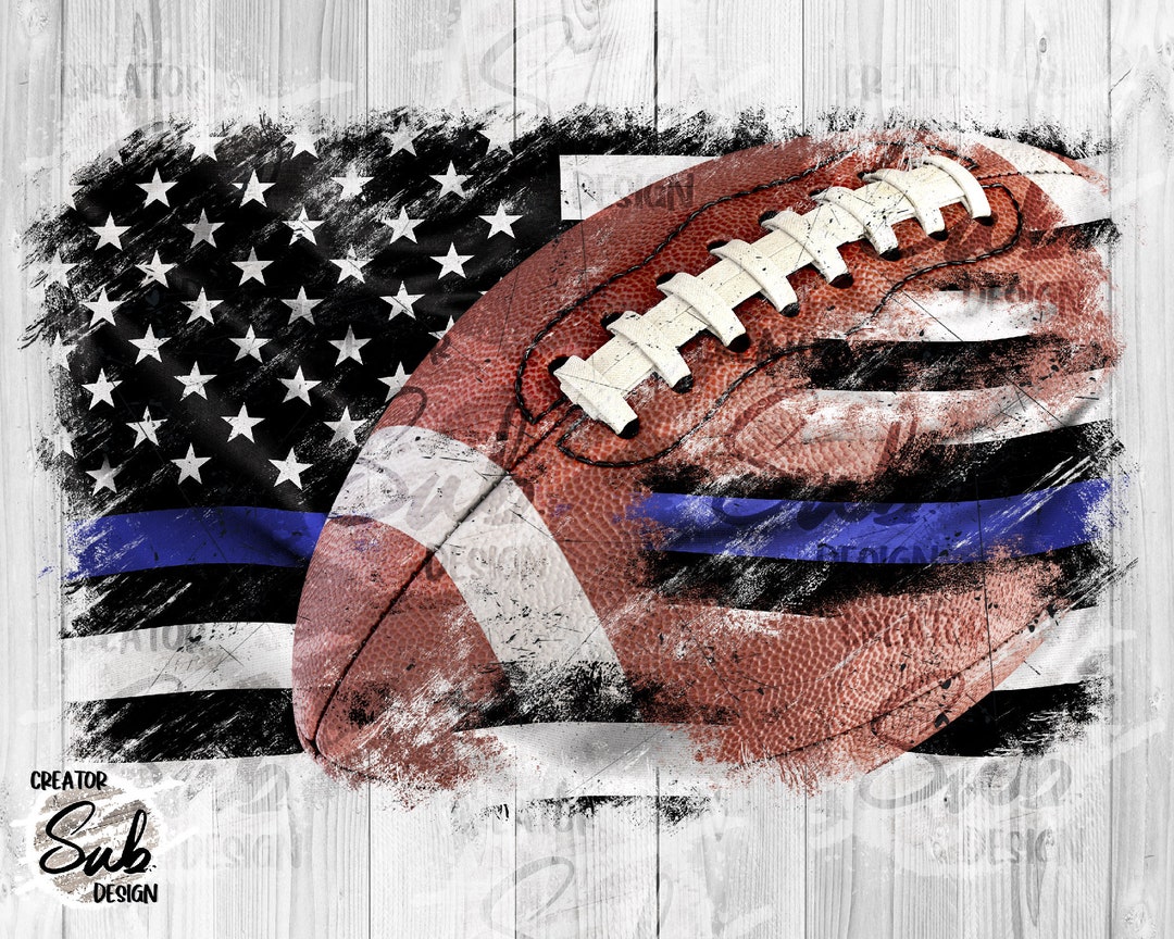 Football Police Dad PNG, Blue Line Flag Design, Football Shirt PNG ...