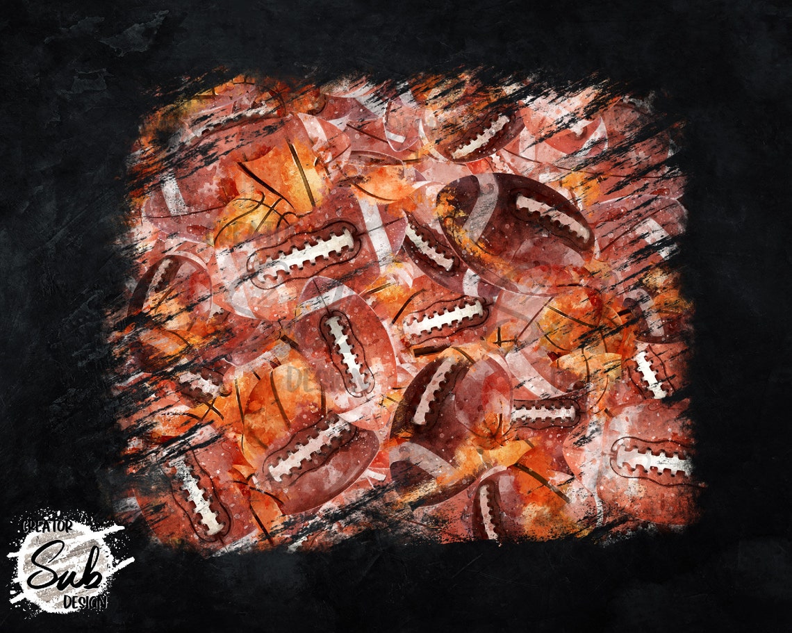 Basketball Football Png Print Distressed Football Background - Etsy