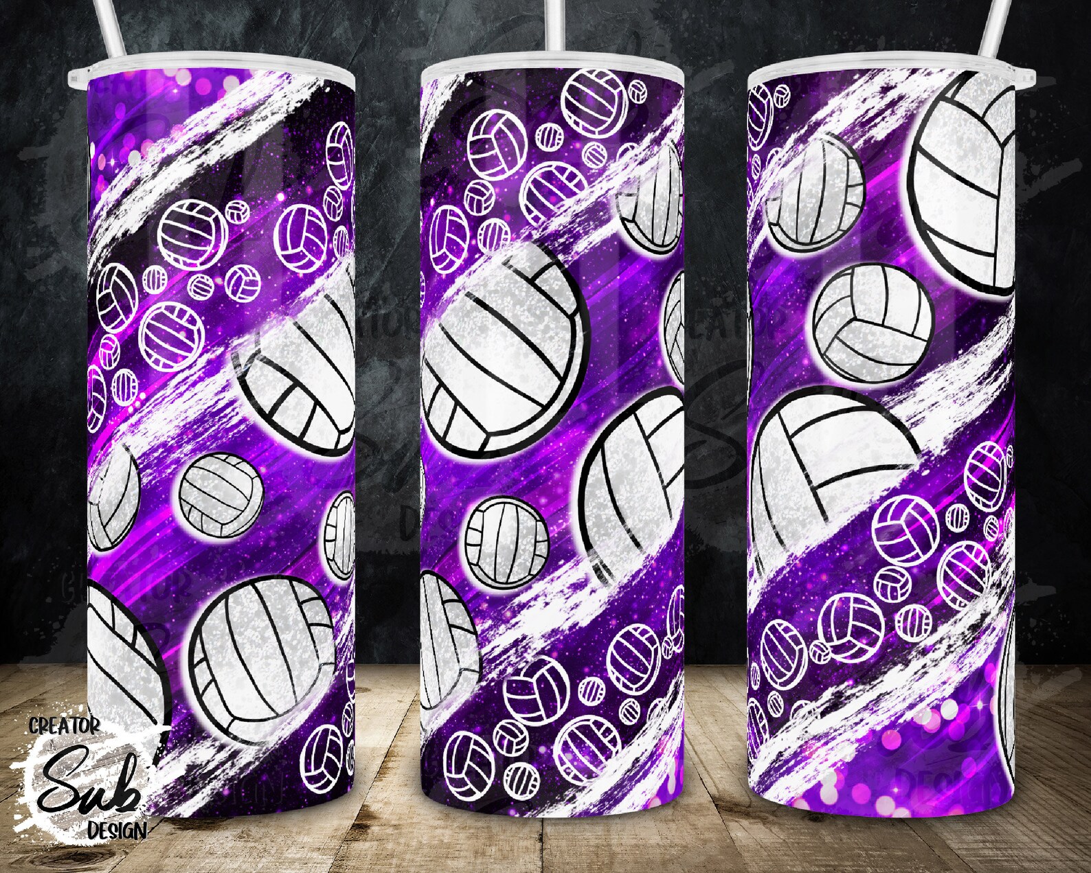 Purple Volleyball Png Wrap Glitter Png Tumbler Print - Etsy