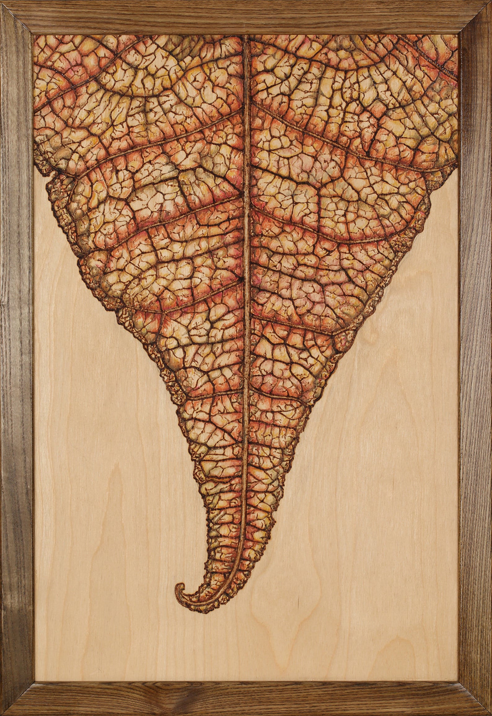Decorative Picture Texture Leaf Wood Burning Abstract - Etsy