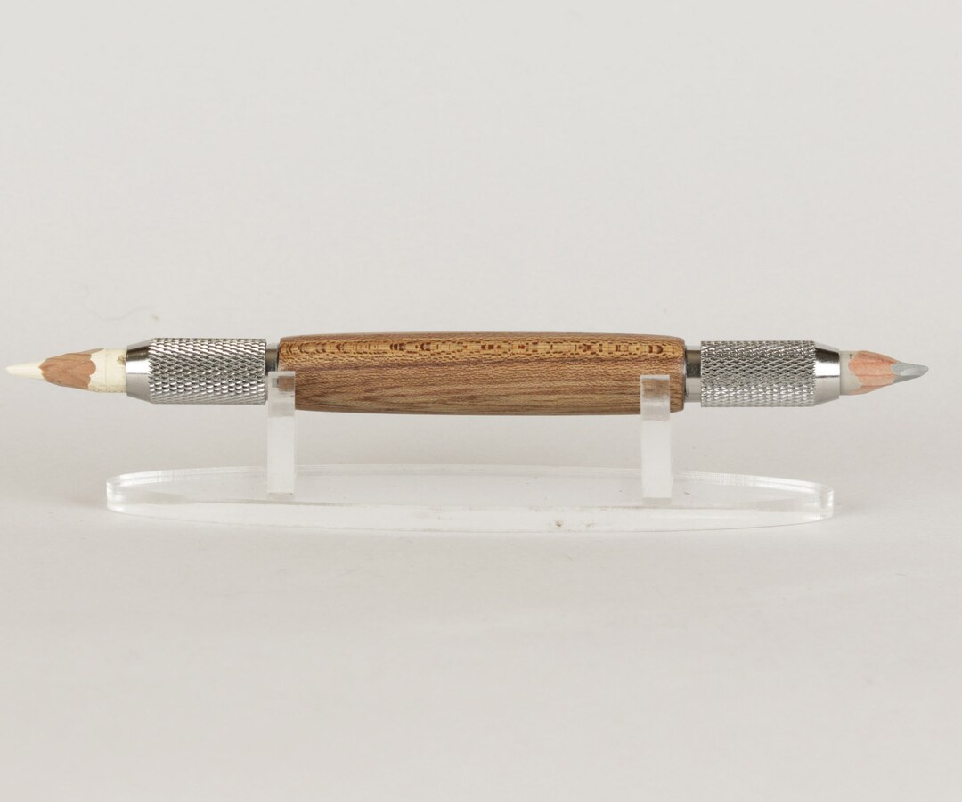 Double Pencil Holder, Elm Wood, Doublepencil Extender, Dual Head Pencil ...