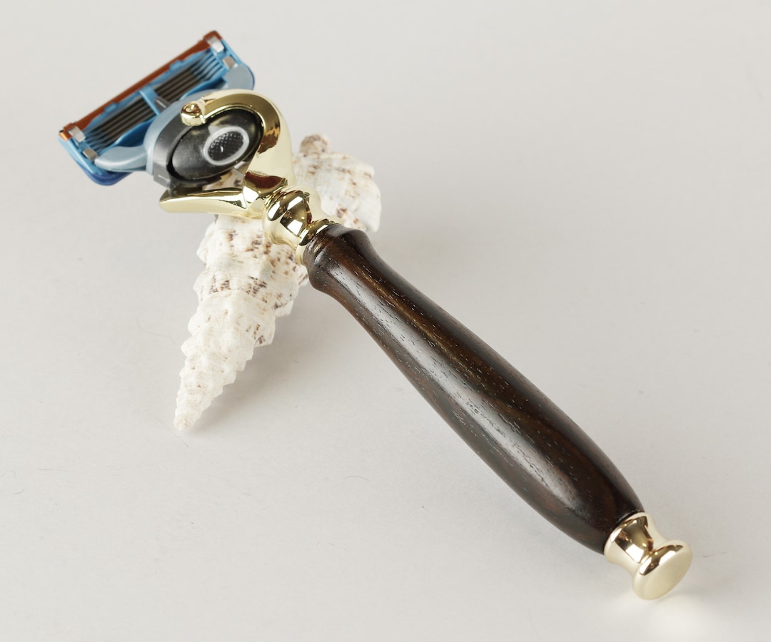 Granadillo Wood Rotating Razor, Handmade Razor, Gillette Fusion 5 ...