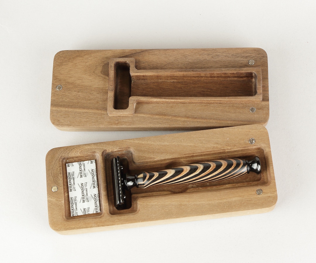 Classic Razor Case, Wooden Razor Case, Handmade Box, Double Edge Blades ...