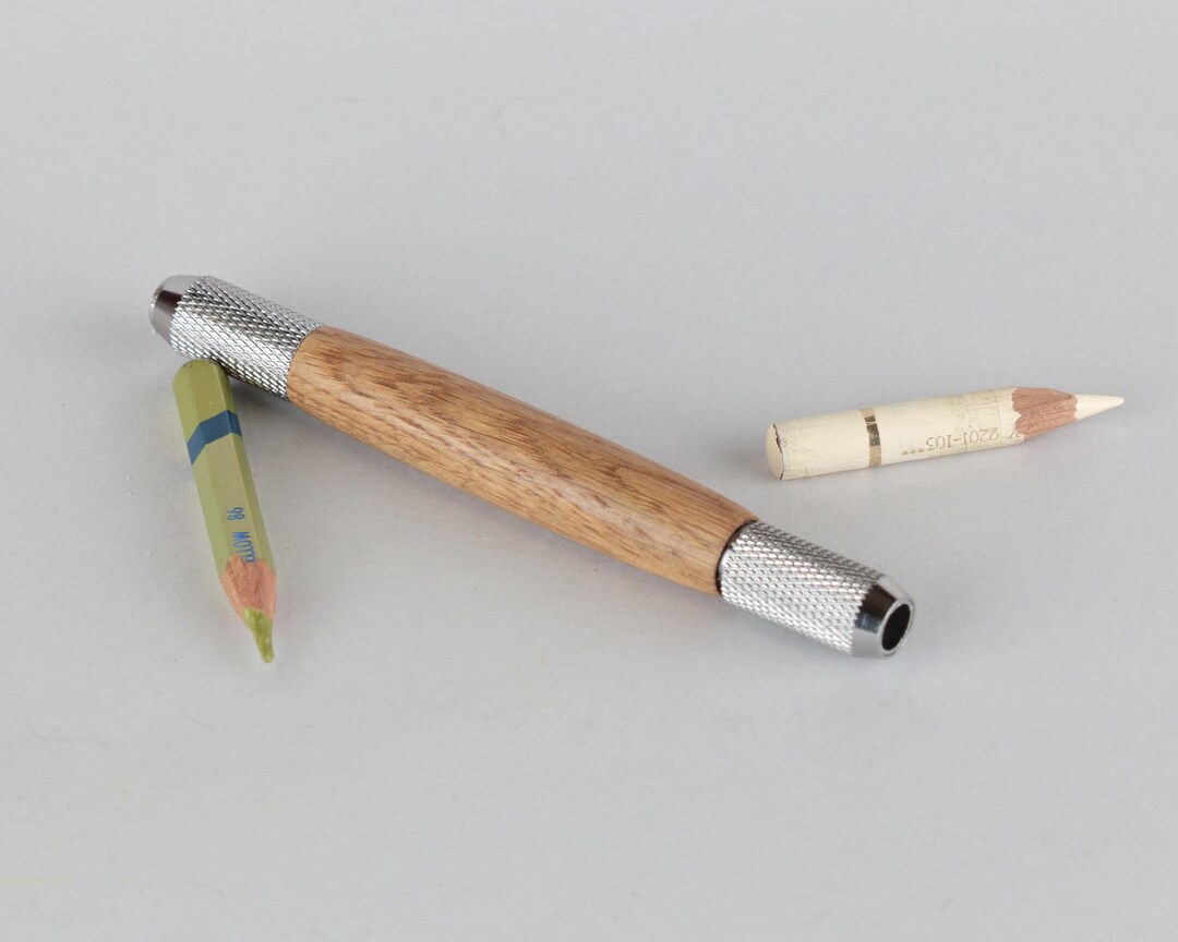 Double Pencil Extender, Oak Wood, Dual Head Pencil Extender - Etsy
