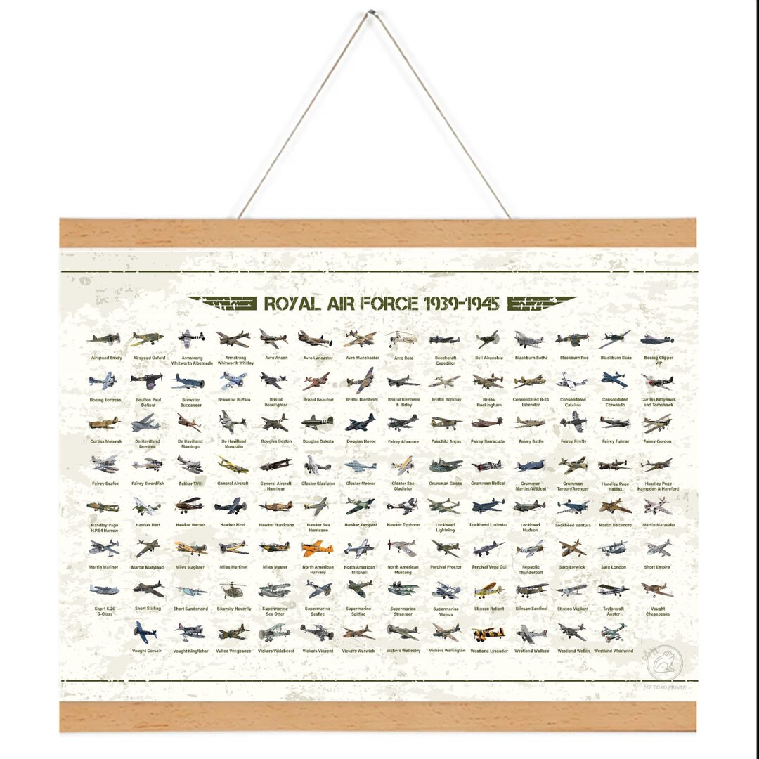 Royal Air Force Wall Art Prints Posters 116 RAF Planes 1939 - 1945 WW2 ...