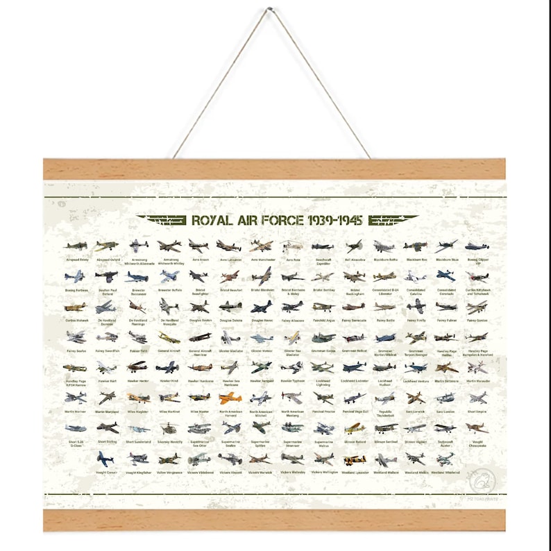 Royal Air Force Wall Art Prints Posters 116 RAF Planes 1939 - 1945 WW2 ...