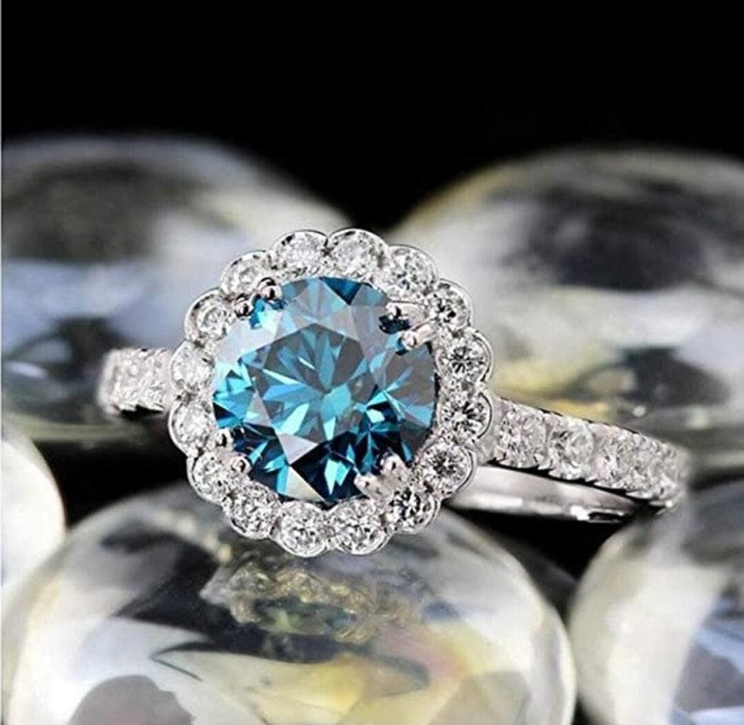 Schweizer Blautopas Frauen Ring Dezember Geburtsstein Massiv 925 ...