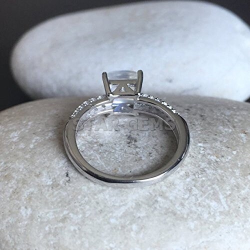 Rainbow Moonstone Ring For Women 925 Sterling Silver Ring | Etsy