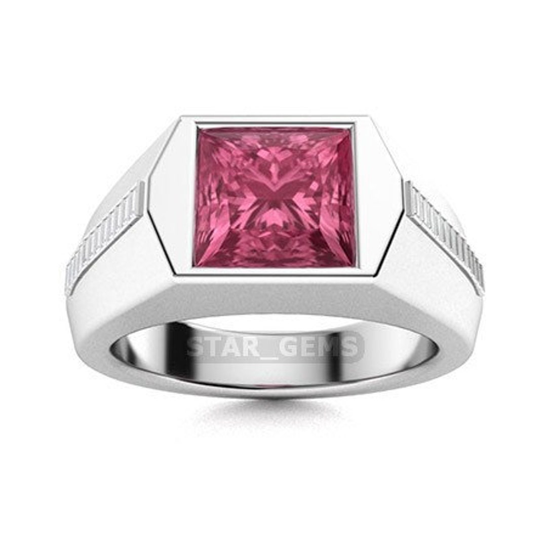 Rose Quartz Men's Ring, 925 Sterling Silver Ring, Aaaquality Rosequartz ...