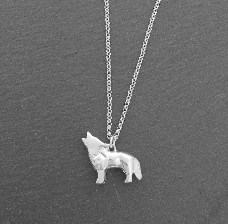 Wolf Totem, Spirit Animal Necklace, Silver Wolf Pendant, Gray Wolf ...