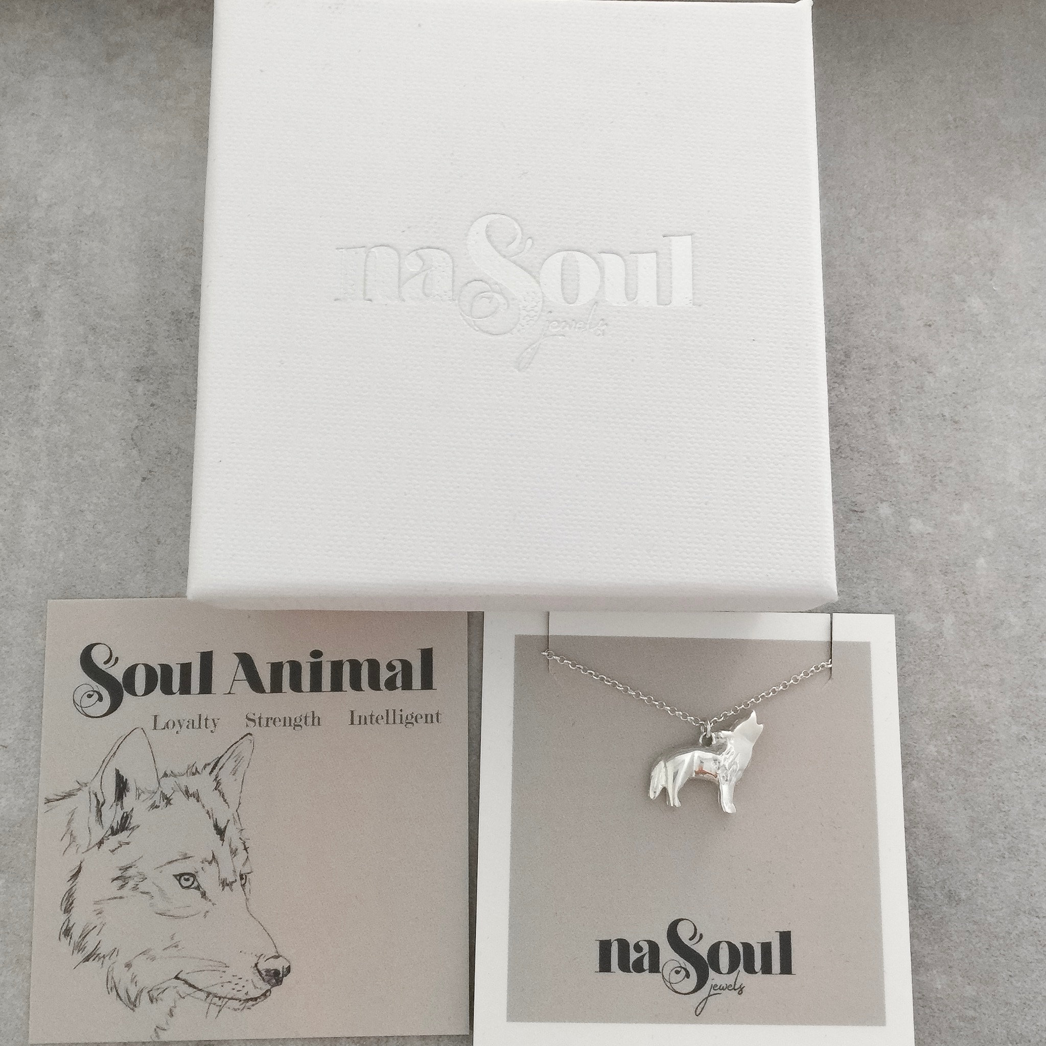 Wolf Totem Spirit Animal Necklace Silver Wolf Pendant Gray - Etsy