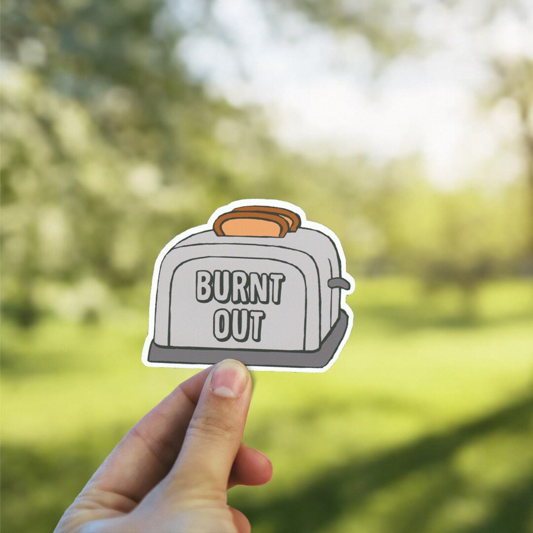 Burnt Out Sticker Eco Friendly Birthday Gift Weatherproof MacBook Decal ...