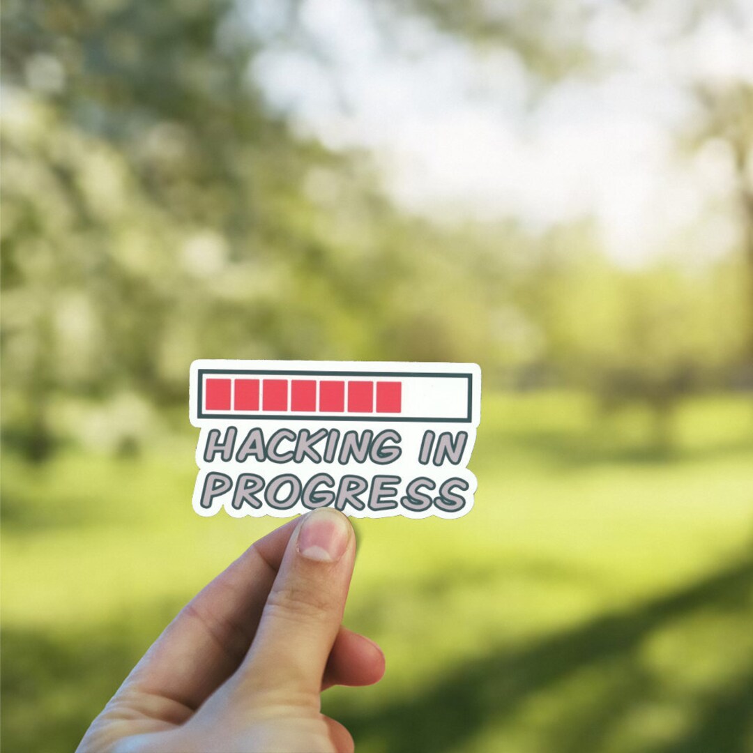 Hacking in Progress Sticker Eco Friendly Birthday Gift - Etsy UK