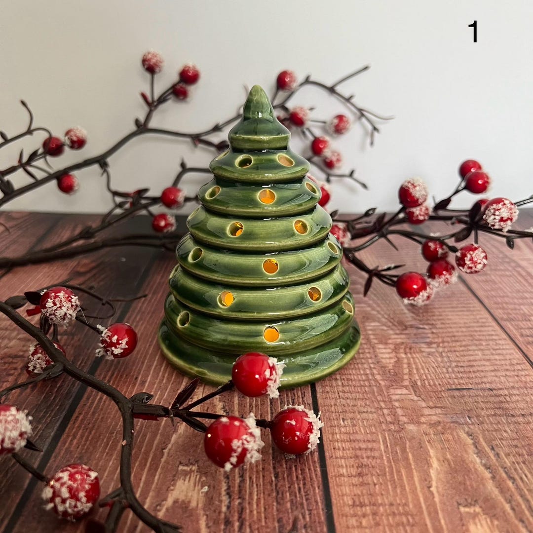 Ceramic Christmas Tree, Luminary, Wheel Thrown,christmas Decorations ...