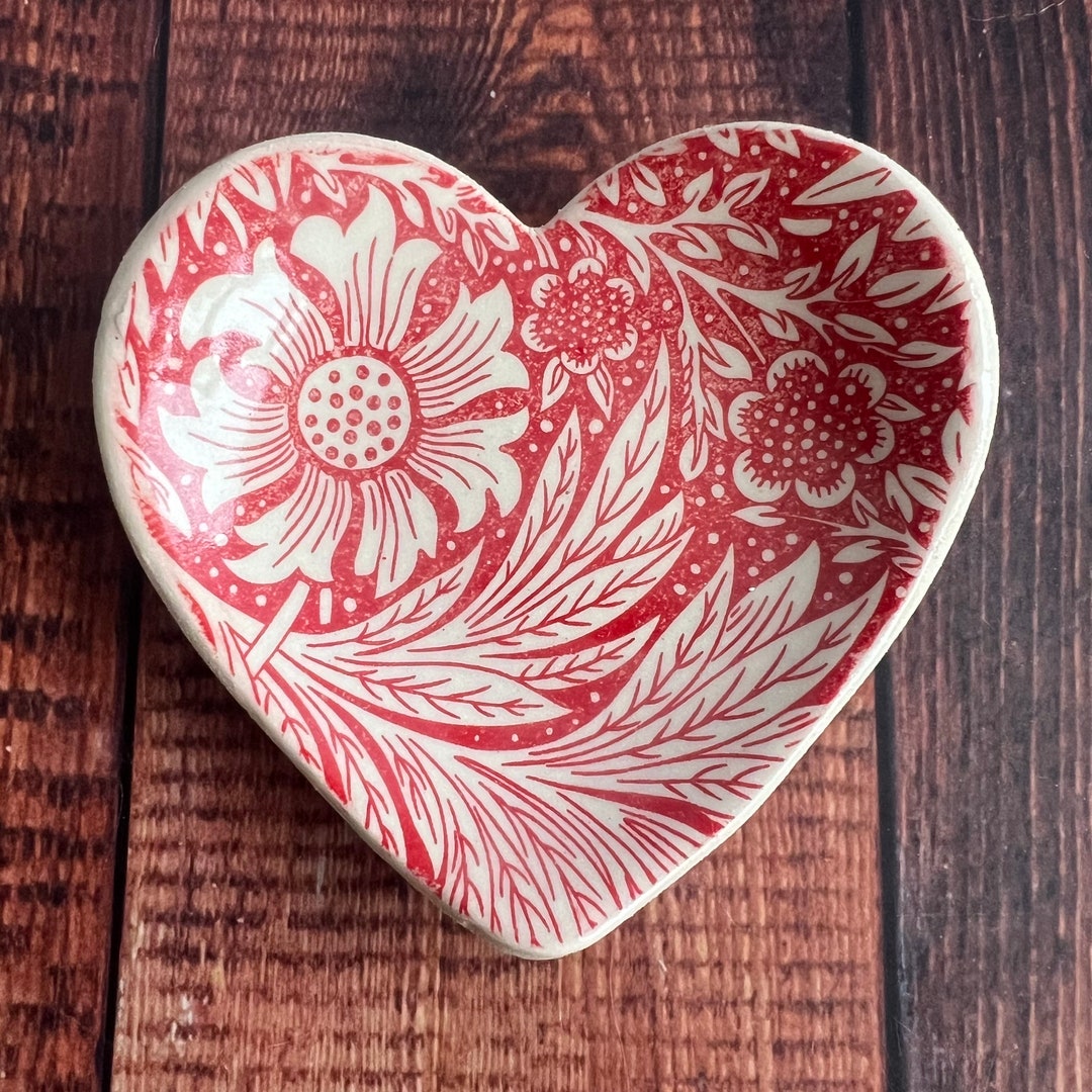 Heart Shaped Dish, Valentines Gift,handmade Gift, Decorative Dish, Ring ...