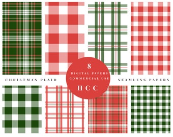 Red Green Plaid | Etsy