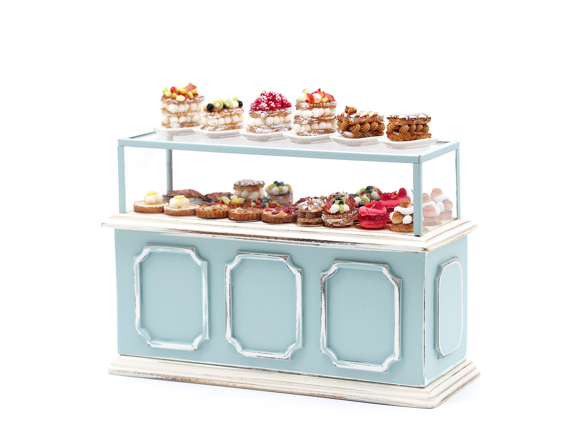 Aaron's Bakery Patisserie Display Case Cabinet With Assorted Pastries ...