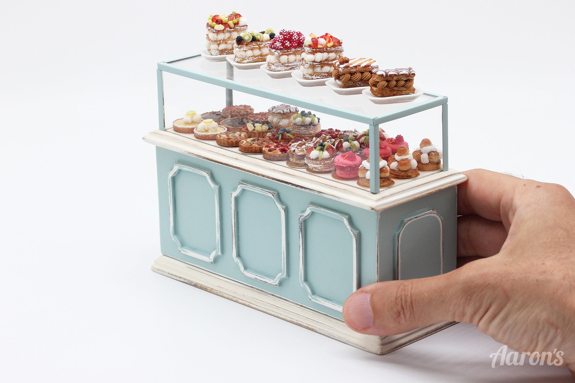Aaron's Bakery Patisserie Display Case Cabinet With Assorted Pastries ...