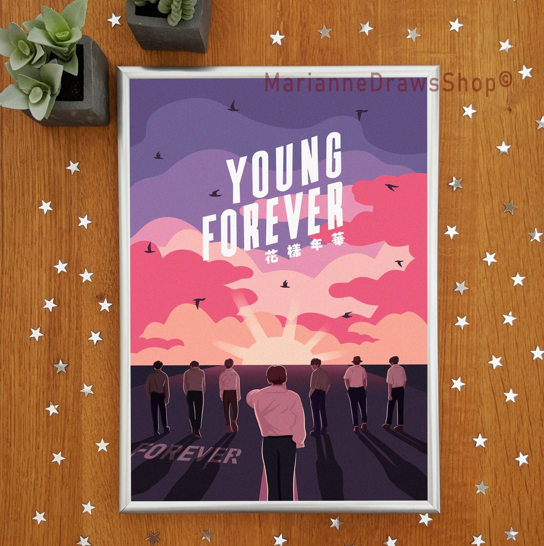 Bts Young Forever Poster // Bts A4 Print // Rm / Suga / Jin / Jhope ...