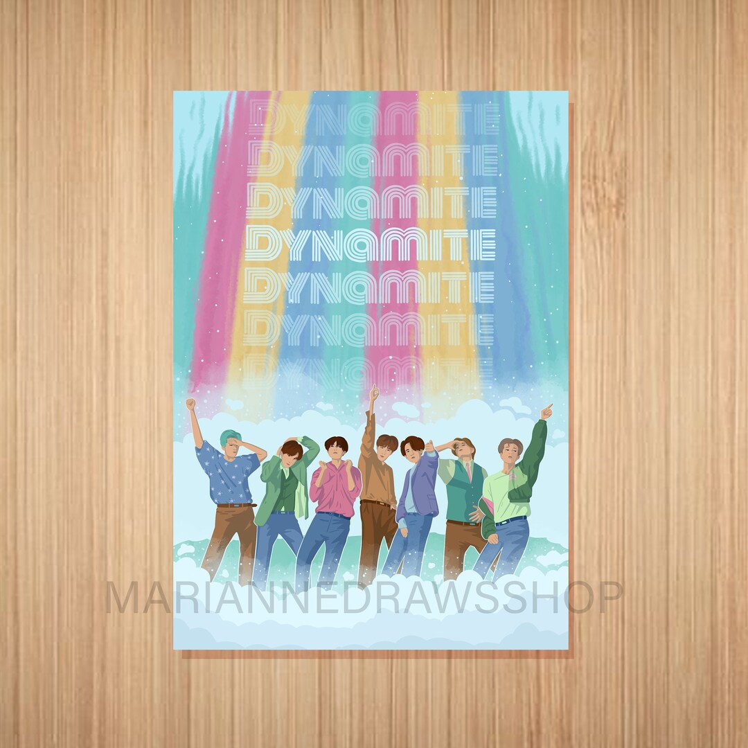 Bts Dynamite Print A4 - Etsy