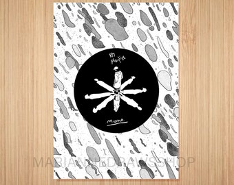 Bts Digital Print Rm Mono Bts Rm Rm Moonchild Bts Print Bts Poster ...