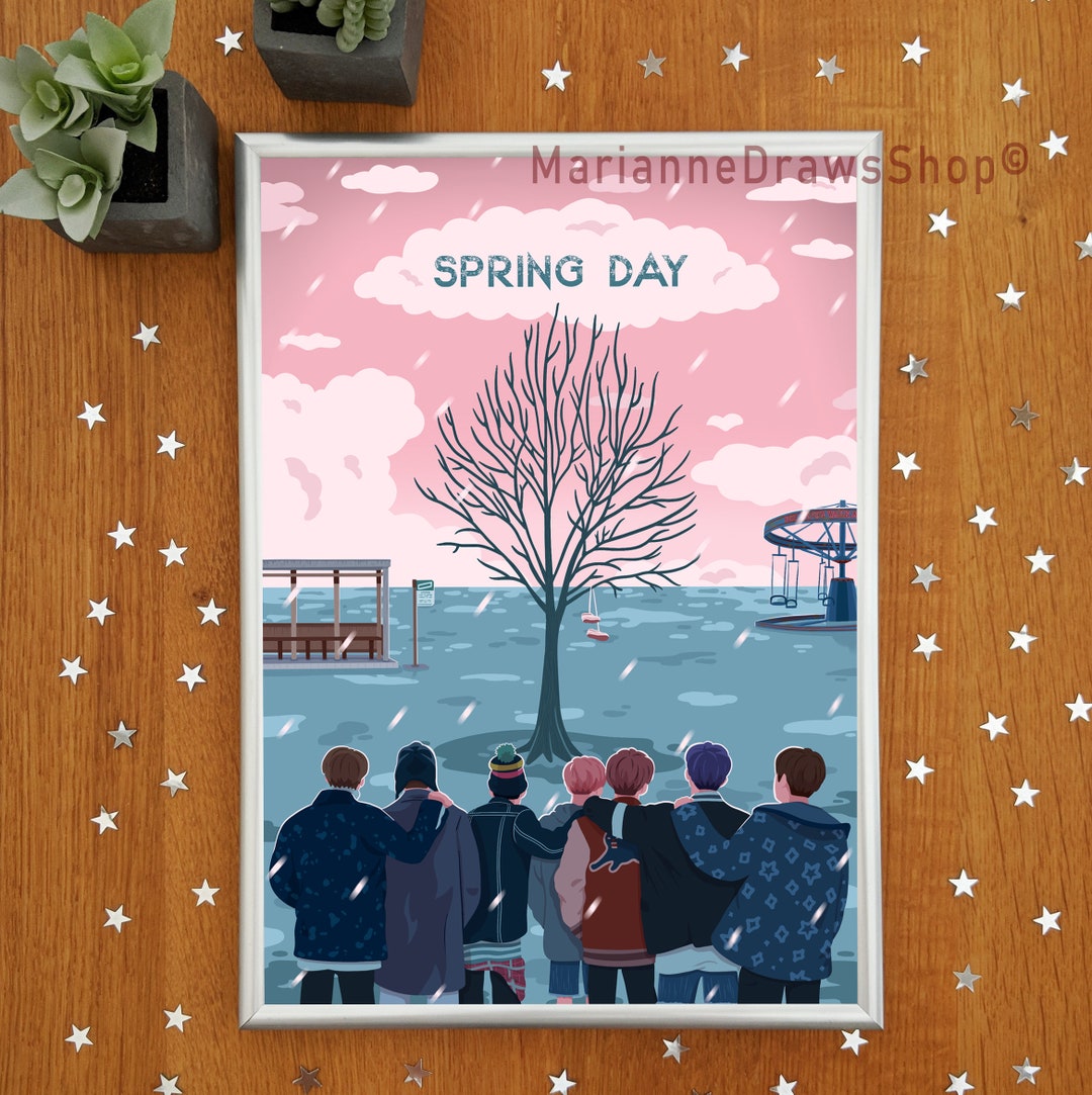Bts Spring Day Poster // A4 Poster Print - Etsy