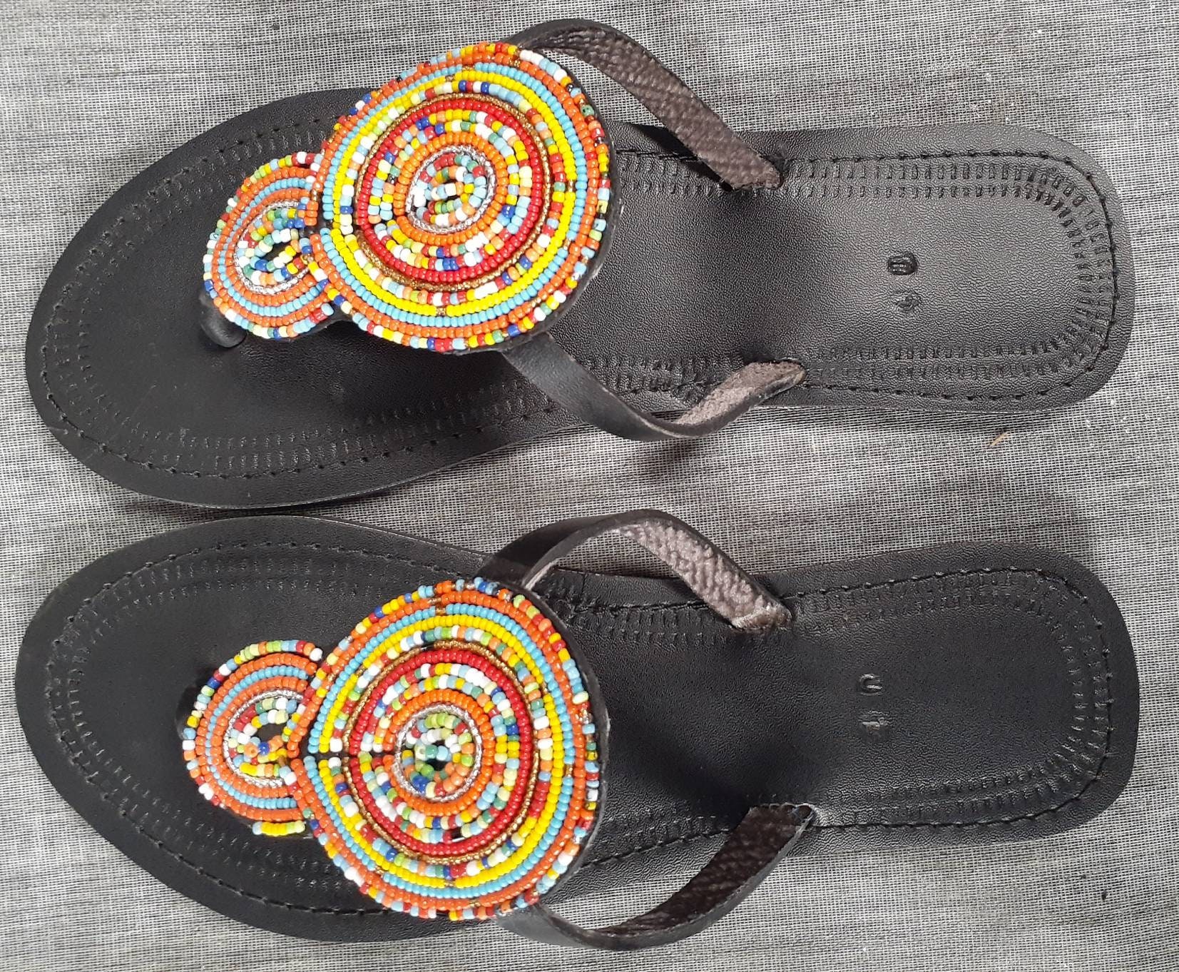 African sandals masai handmade sandals leather sandals | Etsy