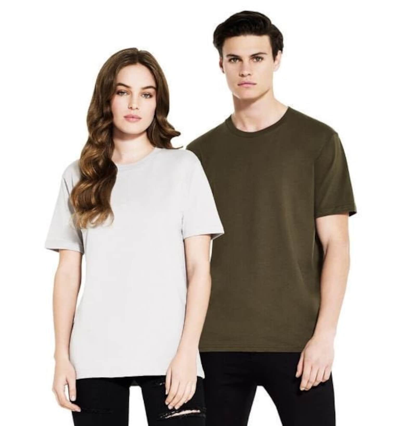 Organic Cotton Unisex T-shirt Plain - Etsy UK