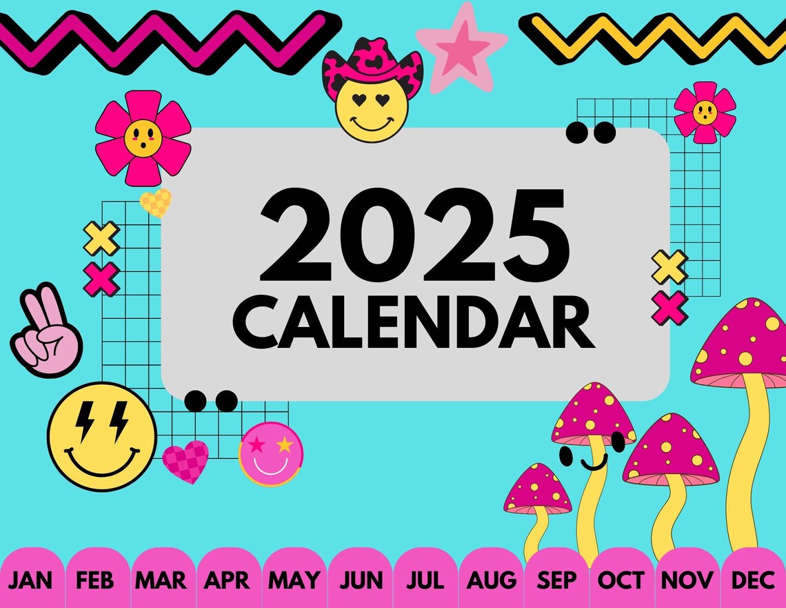2025 DIGITAL CALENDAR - Minimalist, Simple, Easy to Use, Hyperlinked - Etsy
