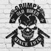 Personalized Gifts for Dad - Grumpy Old Biker - Metal Wall Art Sign ...