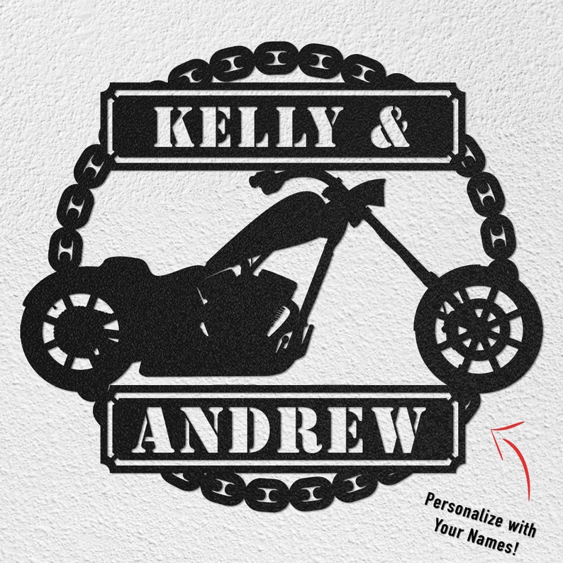Metal Chopper Sign to Be Personalized for Housewarming Gift - Family ...