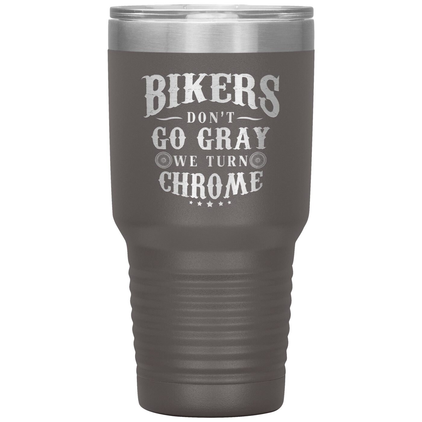 Motorbike Rider Gift - Bikers Turn Chrome 30 Oz Tumbler - Stainless ...