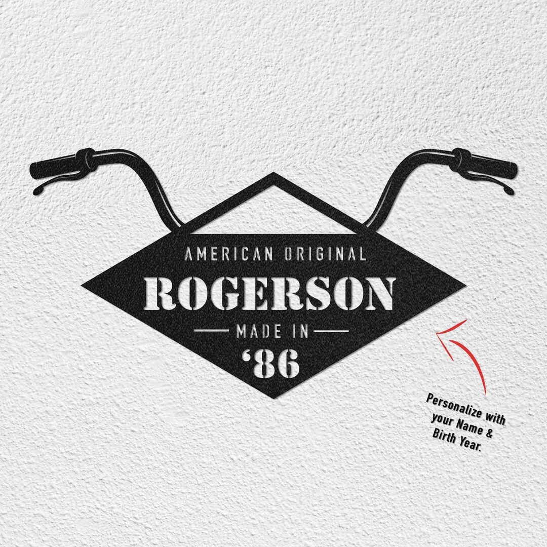 PERSONALIZED Sign - Metal Wall Art - Motorcycle Handlebars Biker Gifts ...