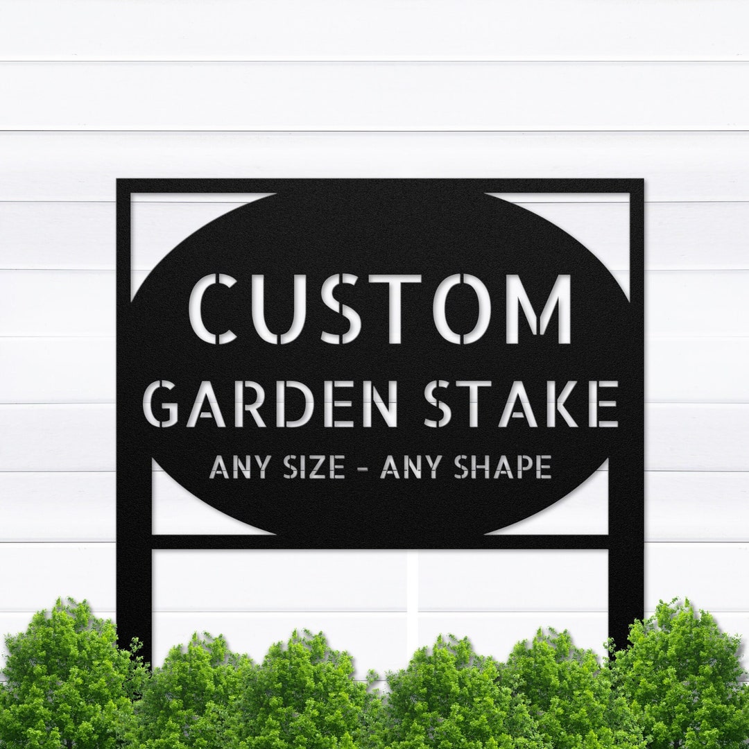 Custom Metal Sign With Stakes, Personalized Family Name Yard Sign ...
