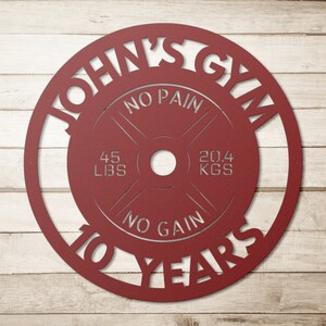 Gym Sign, Weight Plate Monogram, Home Gym Crossfit Motivation Decor ...