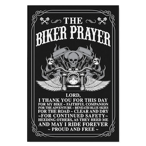Harley Davidson Garage Art - Biker Prayer - Canvas Art for Motorcycle ...