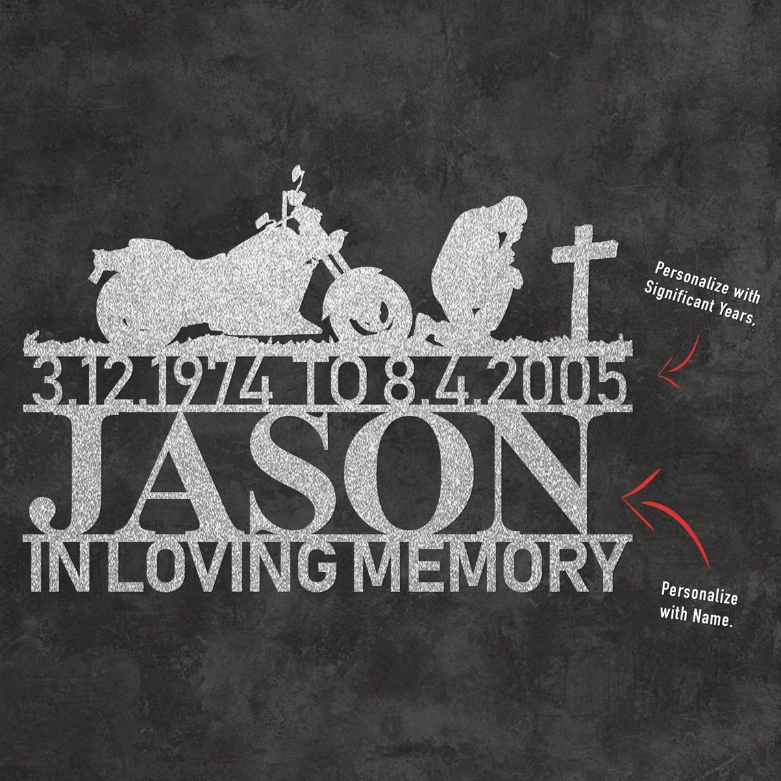 Harley Memorial Art - in Loving Memory - Custom Biker Motorbike ...