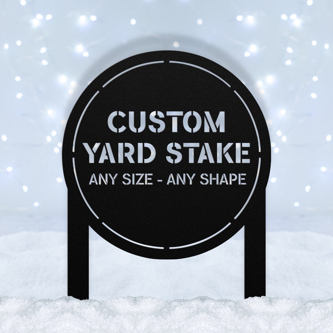 Metal Address Sign for Yard Personalized Street Number Signs for Ground ...