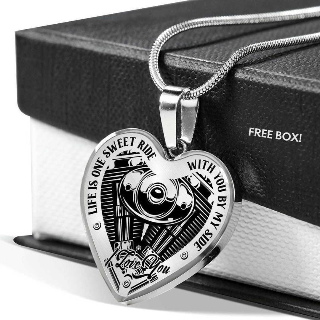 Engraveable - Life is One Sweet Ride Biker Love Necklace - USA Made - Etsy