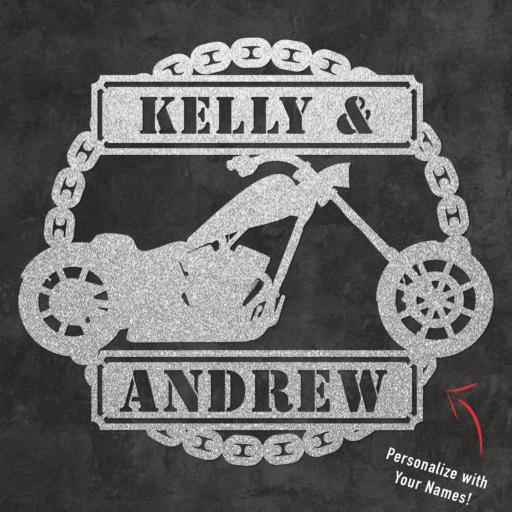 Metal Chopper Sign to Be Personalized for Housewarming Gift - Family ...