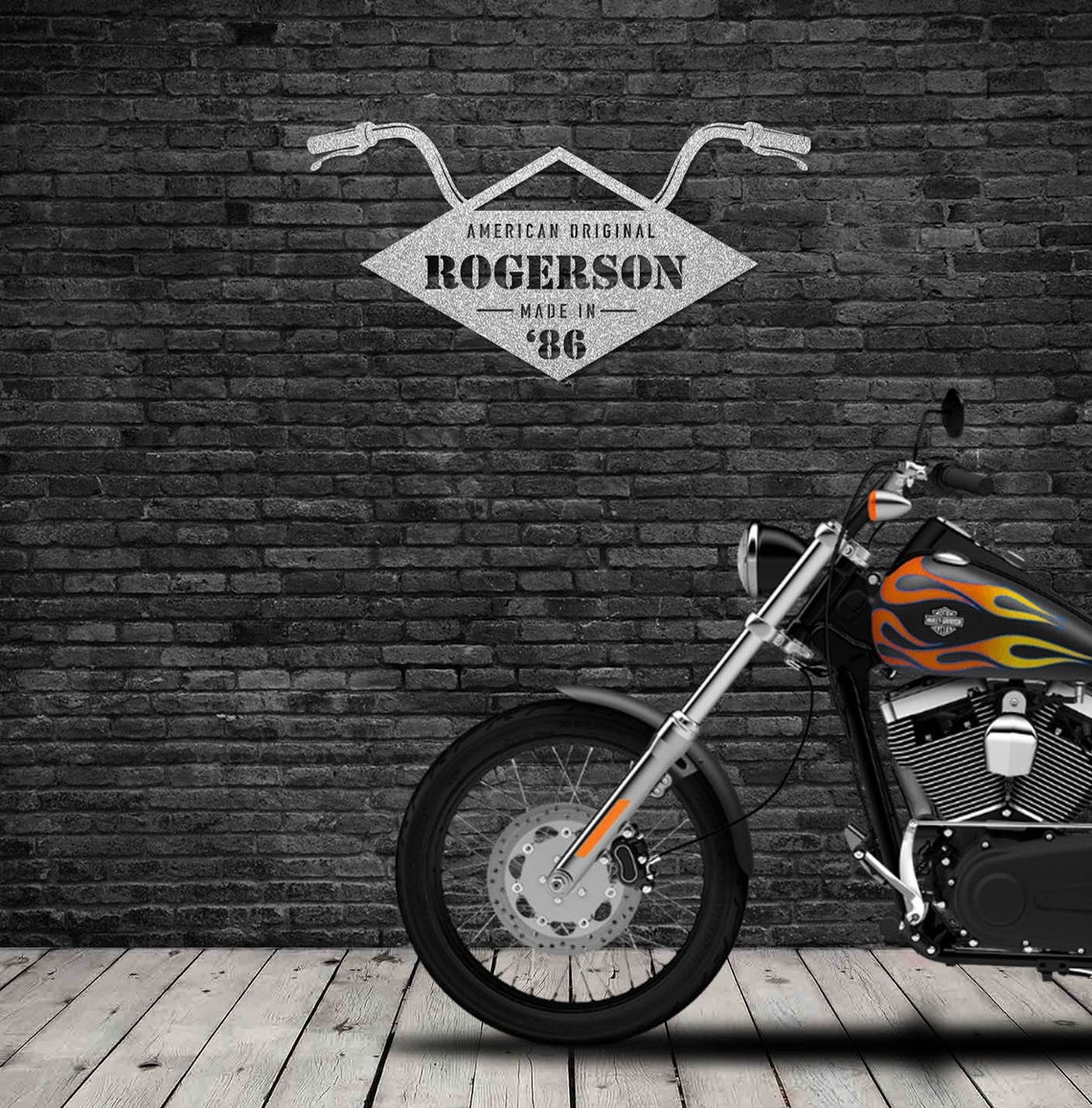 Metal Motorcycle Art to Be PERSONALIZED - Metal Wall Art - Motorcycle ...