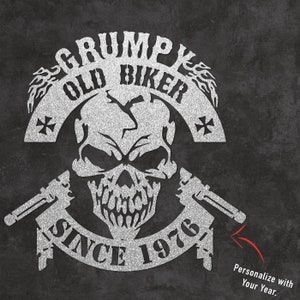 Personalized Gifts for Dad - Grumpy Old Biker - Metal Wall Art Sign ...