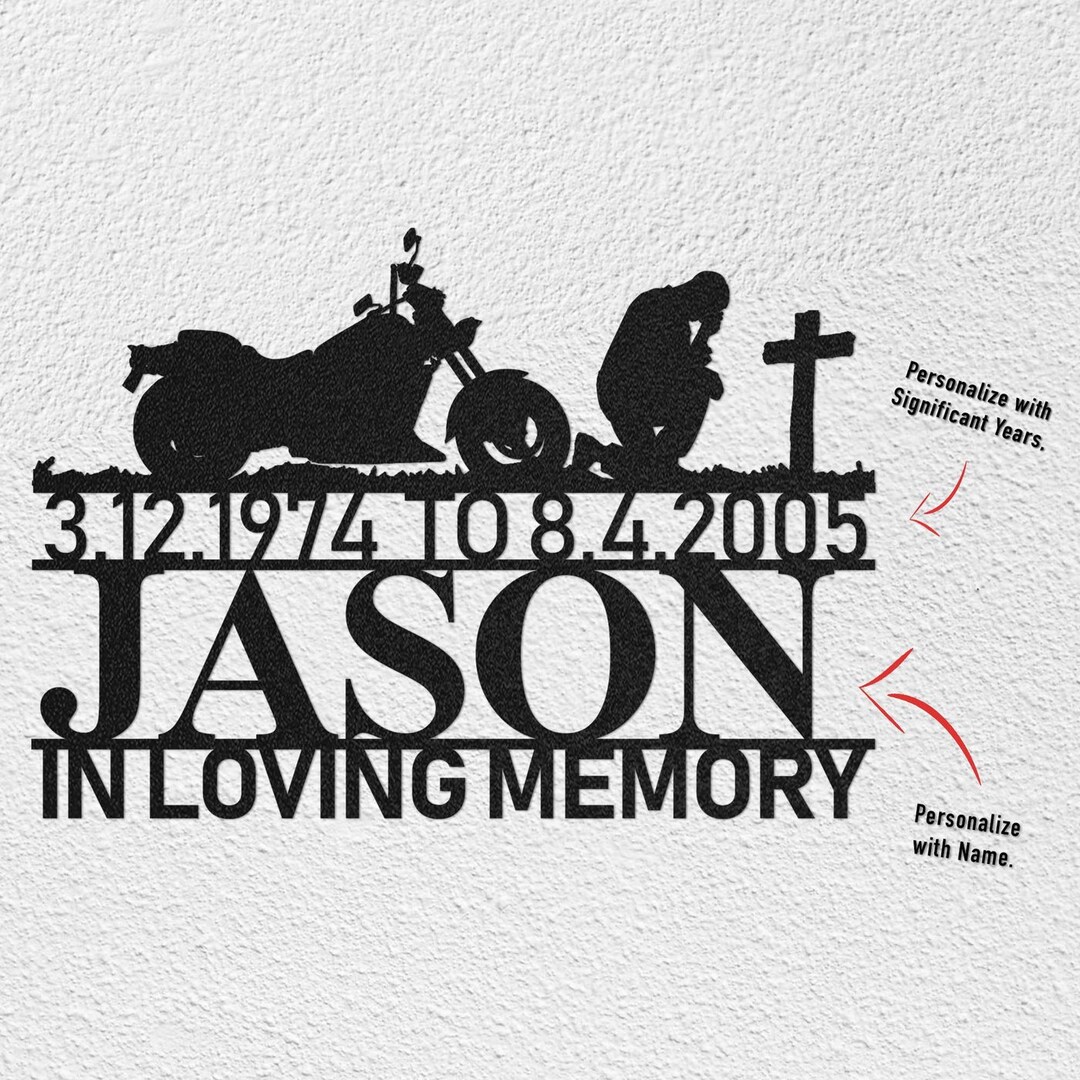 Harley Memorial Art - in Loving Memory - Custom Biker Motorbike ...