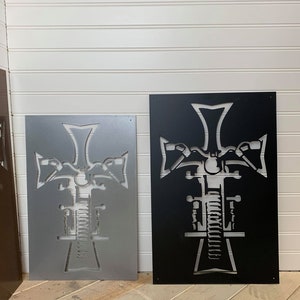 Personalized Biker Cross Metal Wall Art (made in the USA) - Etsy