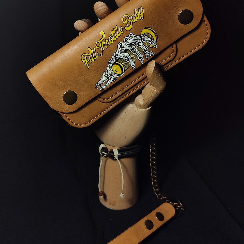 Biker Wallet - Etsy