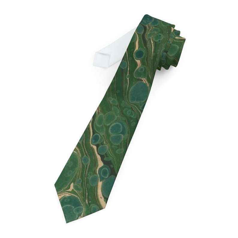Green Marbled Design Man Necktie, Unique Art Gift for Him, F214 by ...