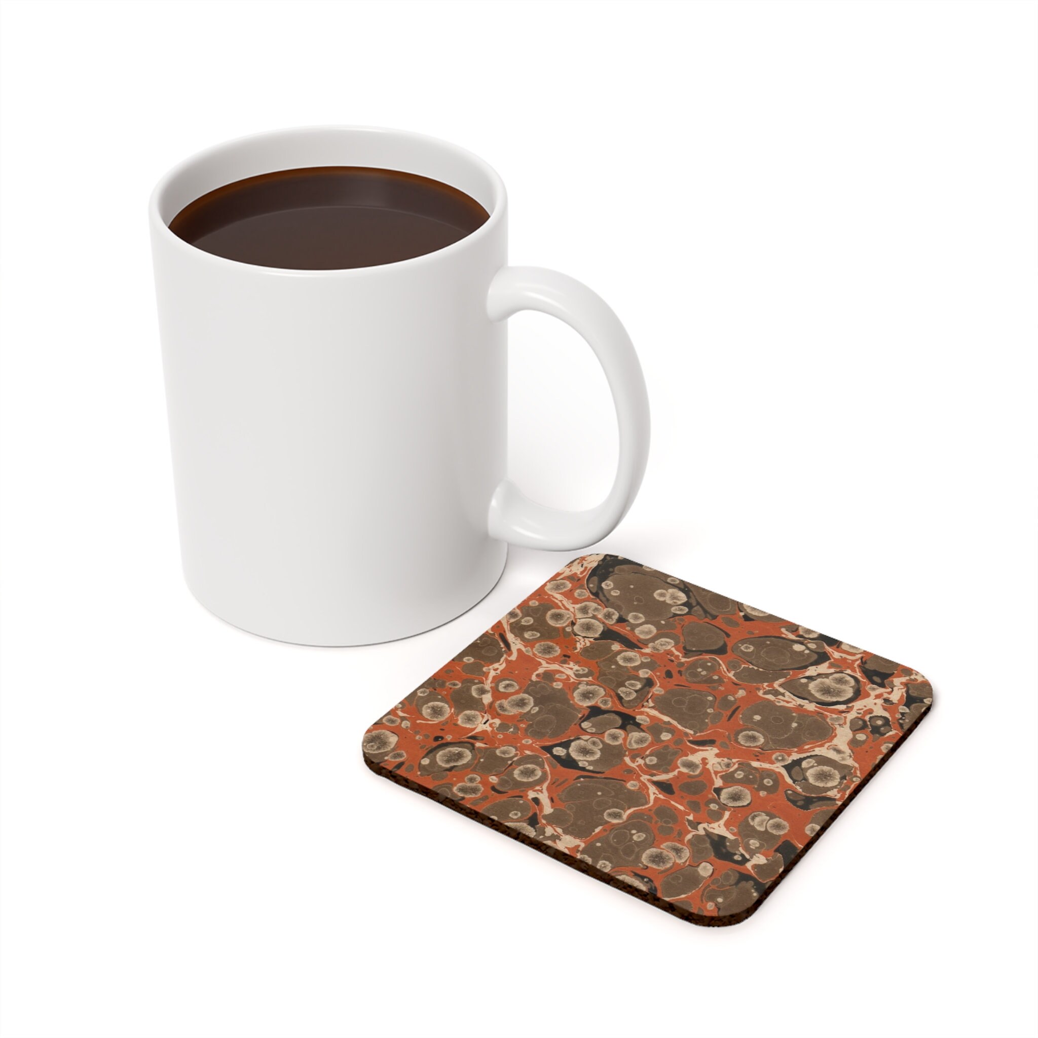 Set of 4 Cork Back Coasters for Drinks, Square or Round 9.5cm 3.75in ...
