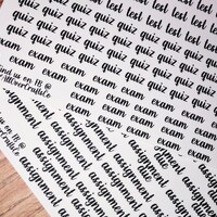 TEST Exam School Planner Stickers, School Reminders, Student ...