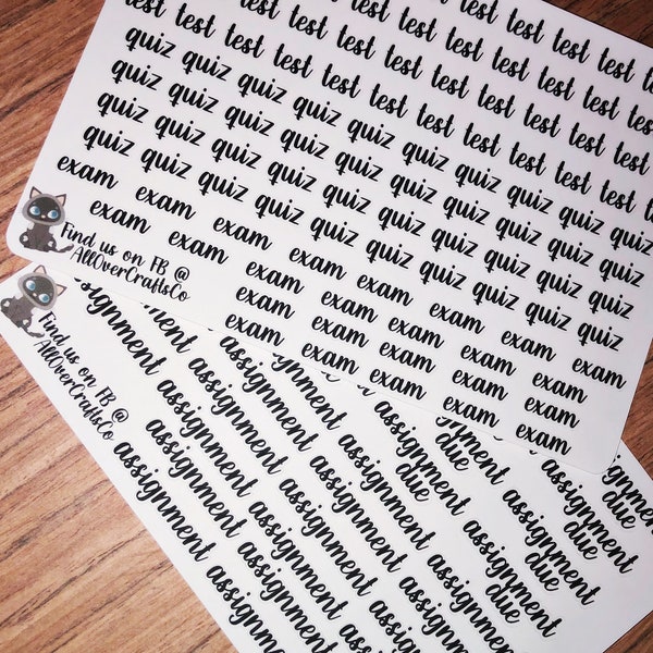 College Planner Stickers - Etsy