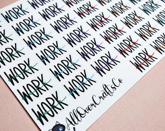 Work Schedule Planner Stickers Work Stickers for Use in Erin - Etsy